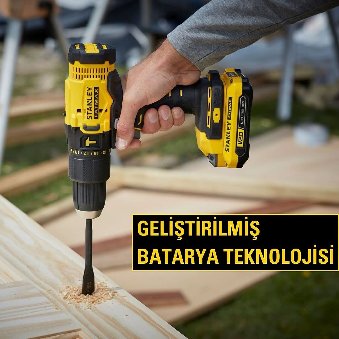 Stanley SCD718D2K-TR 18V V20 Çift Akülü Darbeli Matkap